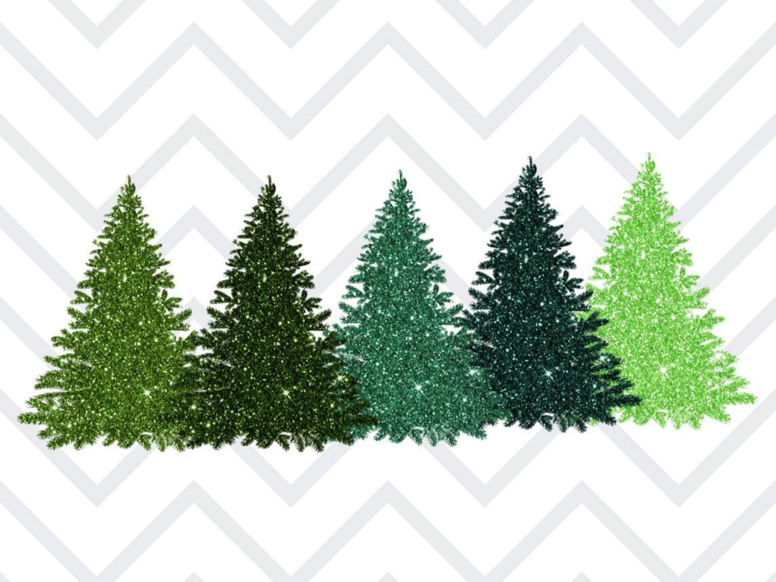 Glitter Christmas Trees Clipart 30 Png Images Digital - Etsy Australia