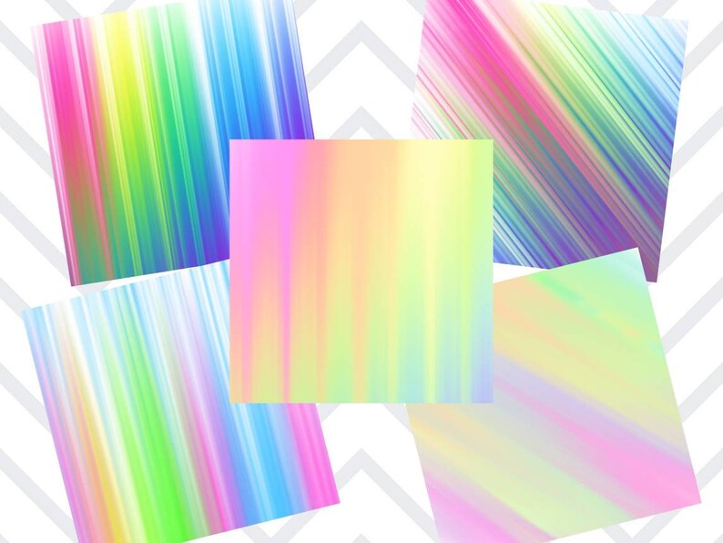 Unicorn Digital Paper Pastel Rainbows, Unicorn Rainbow Abstract Digital ...