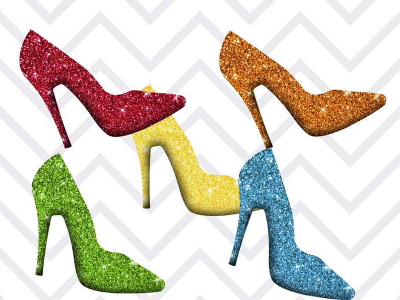 Glitter High Heels Clipart Glitter Stilettos Clipart Girly - Etsy