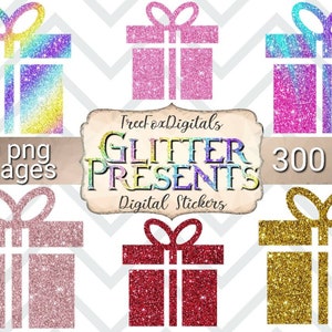 Birthday Clipart Bundle, Glitter Birthday Party Clipart, Commercial Use ...