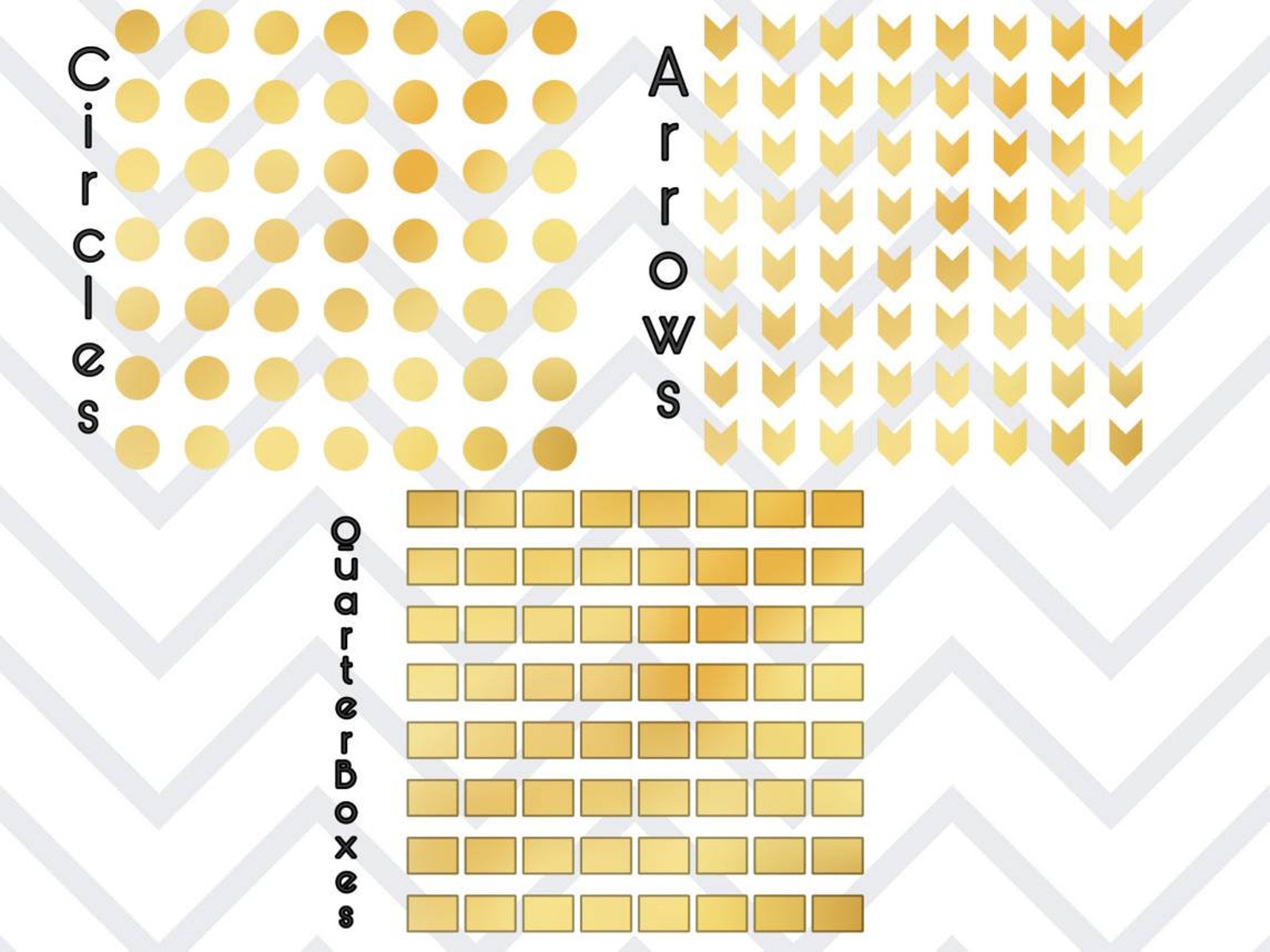 Pure Gold Digital Planner Stickers, Gold Digital Stickers for Digital ...