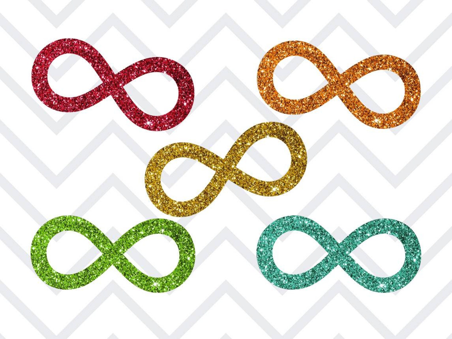 Glitter Infinity Symbol Clipart, Glitter Infinity Symbol Digital ...
