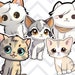 Cute Kittens Digital Stickers Goodnotes, Chibi Kittens Clipart Bundle ...
