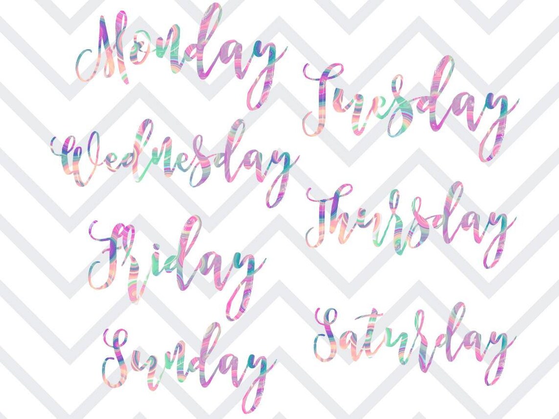 Digital Planner Stickers Months Days Paint Swirl Goodnotes | Etsy