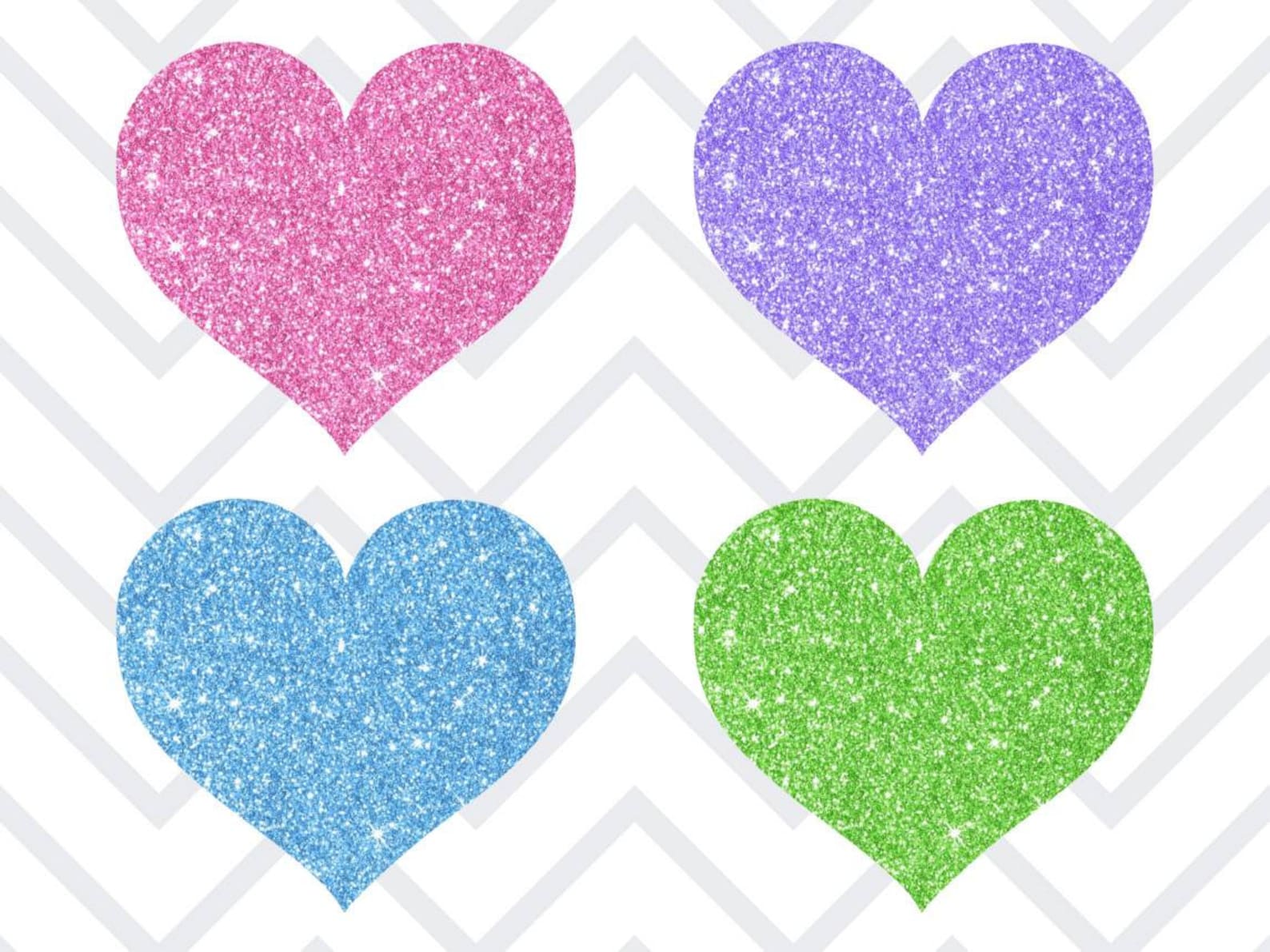 Glitter Hearts Clipart, Glitter Hearts Clip Art, Glitter Hearts Digital ...