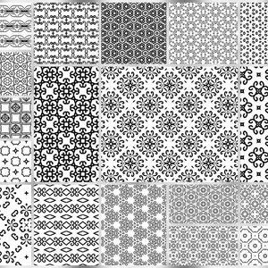 Black and White Digital Paper Download, 200 B&w Digital Paper Patterns ...