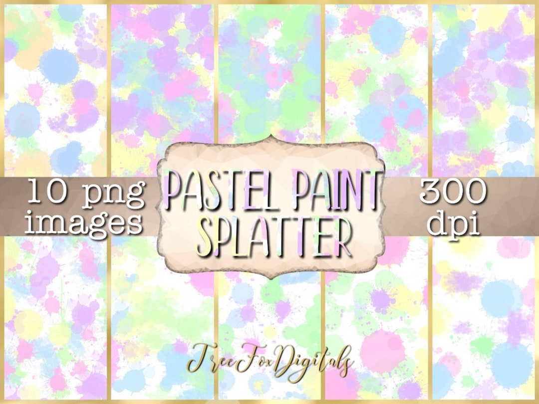 Pastel Paint Splatter Background, Pastel Paint Splatter Digital Paper ...