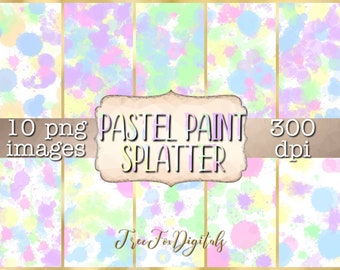 Bright Neon Paint Splatter Digital Paper: paint - Etsy