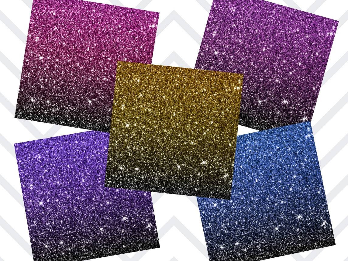 Ombre Gradient Glitter Digital Paper Ombre Glitter Paper Pack - Etsy
