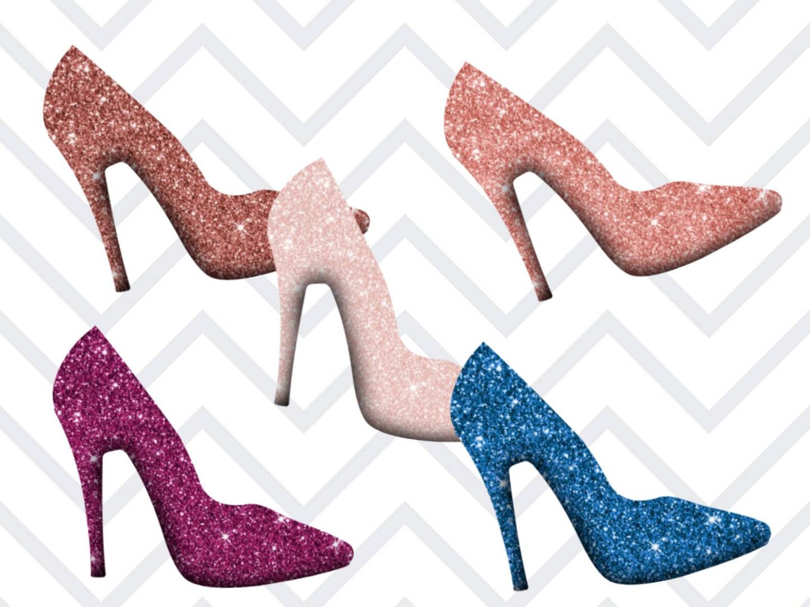 Glitter High Heels Clipart, Glitter Stilettos Clipart, Girly High Heels ...