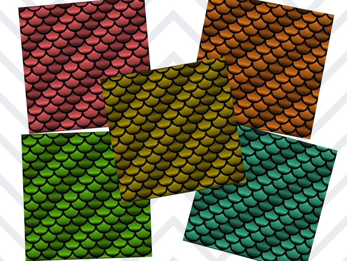Mermaid Scales Digital Paper Metallic Metallic Mermaid Scales | Etsy