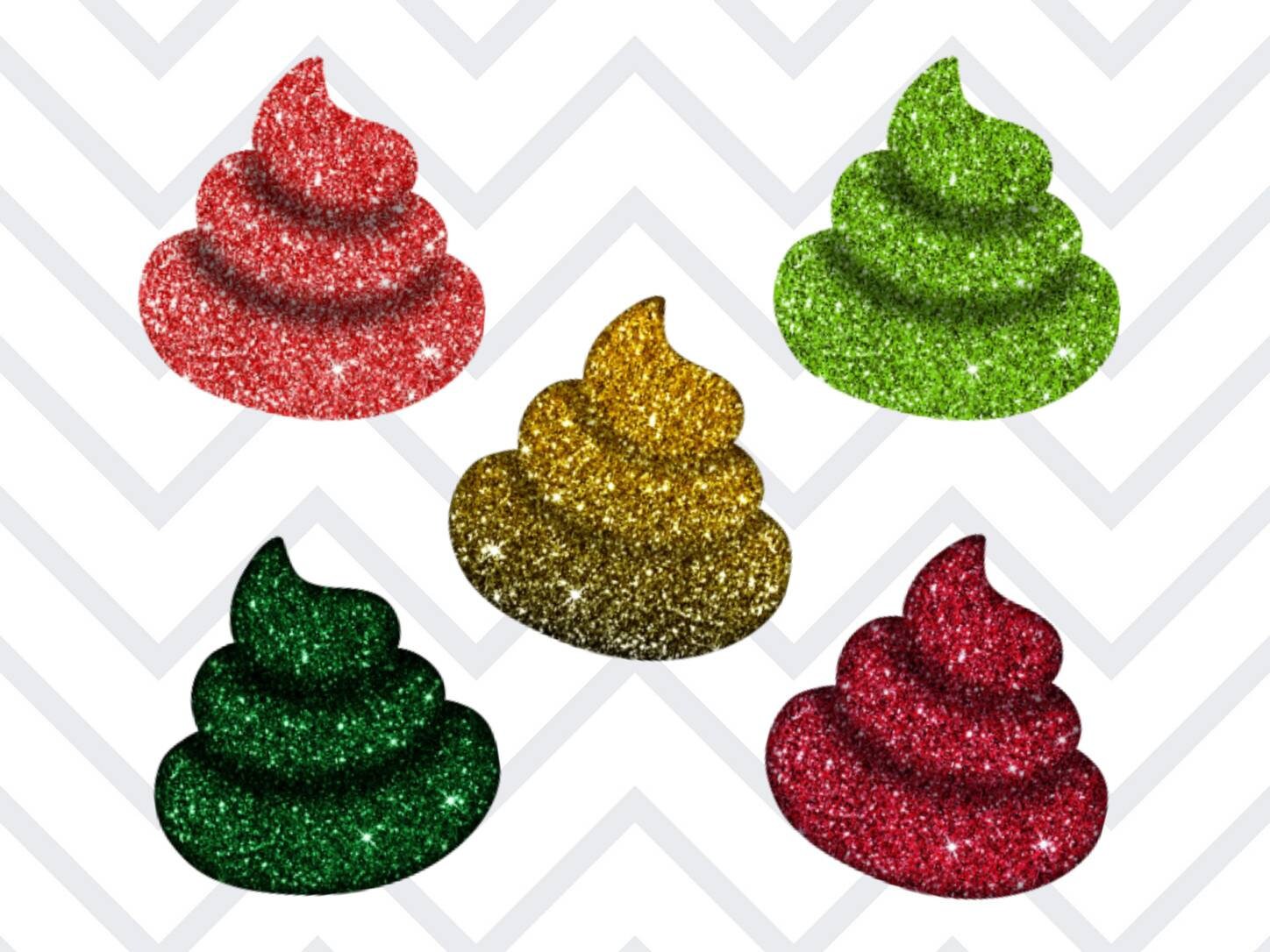 Christmas Clipart Glitter Poop Christmas Glitter Poop - Etsy