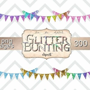 Birthday Clipart Bundle, Glitter Birthday Party Clipart, Commercial Use ...