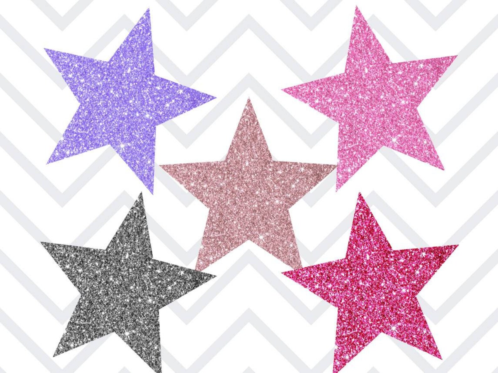 Glitter Stars Clipart Digital Stickers Small Commercial Use - Etsy