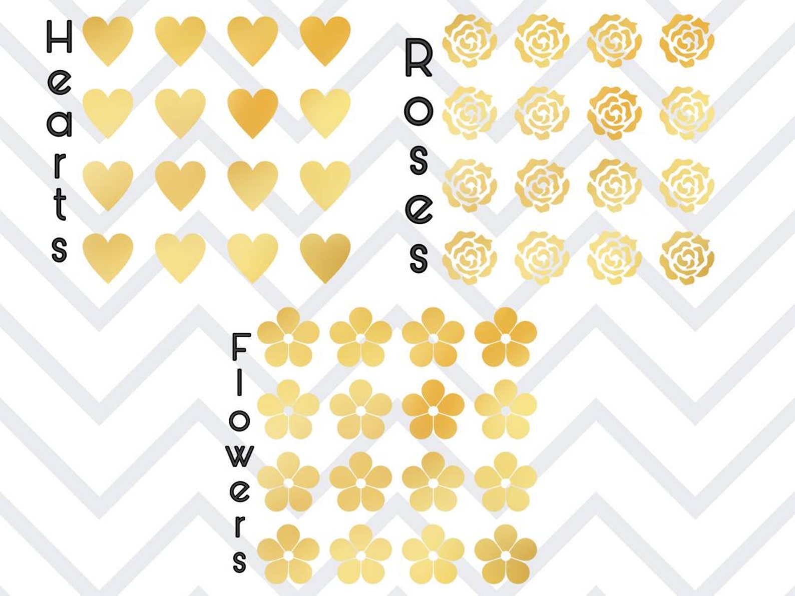 Pure Gold Digital Planner Stickers, Gold Digital Stickers for Digital ...