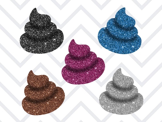 Clip Art & Image Files Papercraft glitter poop solid colors 24 png ...