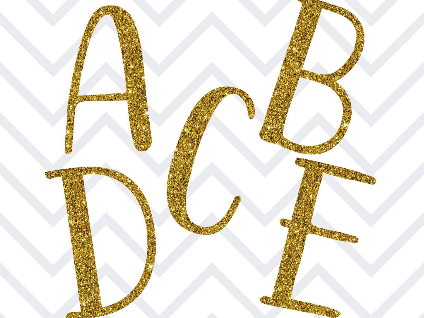 Digital Download Gold Glitter Alphabet Clipart Gold Glitter - Etsy