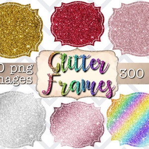 Glitter Frames Clipart Vintage Png Download, 30 Png Images of Glitter ...