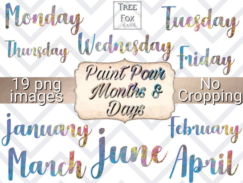 Digital Planner Stickers Months Digital Planner Stickers | Etsy