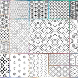 Black and White Digital Paper Download, 200 B&w Digital Paper Patterns ...