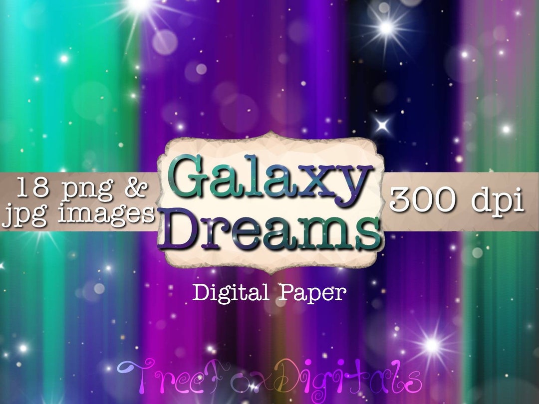 Galaxy Dreams Digital Paper, Galaxy Backgrounds, 18 Images, Digital ...
