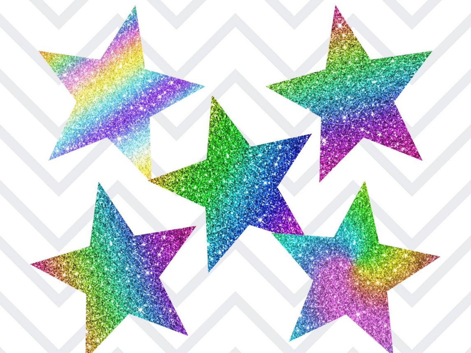 Glitter Stars Clipart Digital Stickers Small Commercial Use - Etsy