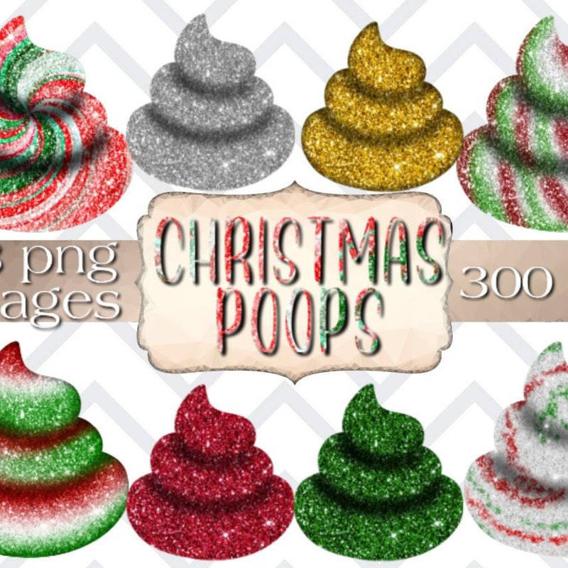 Christmas Poop Emoji Clipart - Etsy