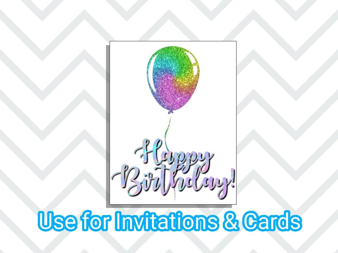 Glitter Balloons Clipart Digital Stickers for Planners - Etsy