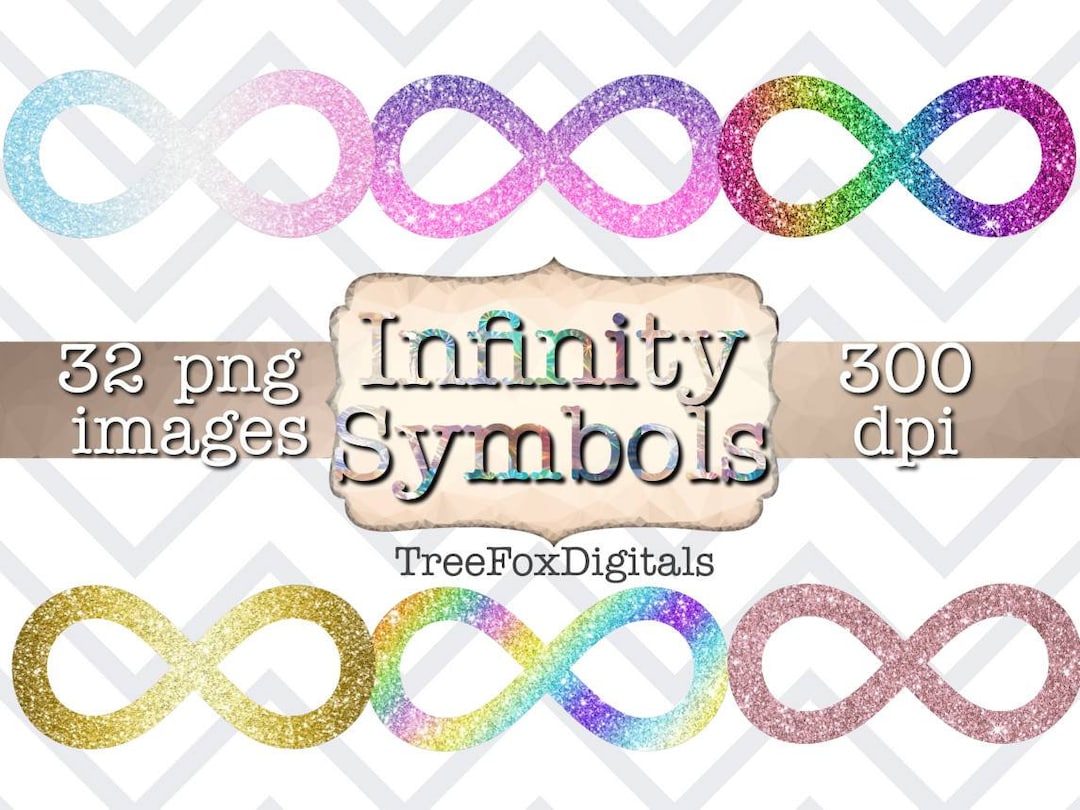 Glitter Infinity Symbol Clipart, Glitter Infinity Symbol Digital ...