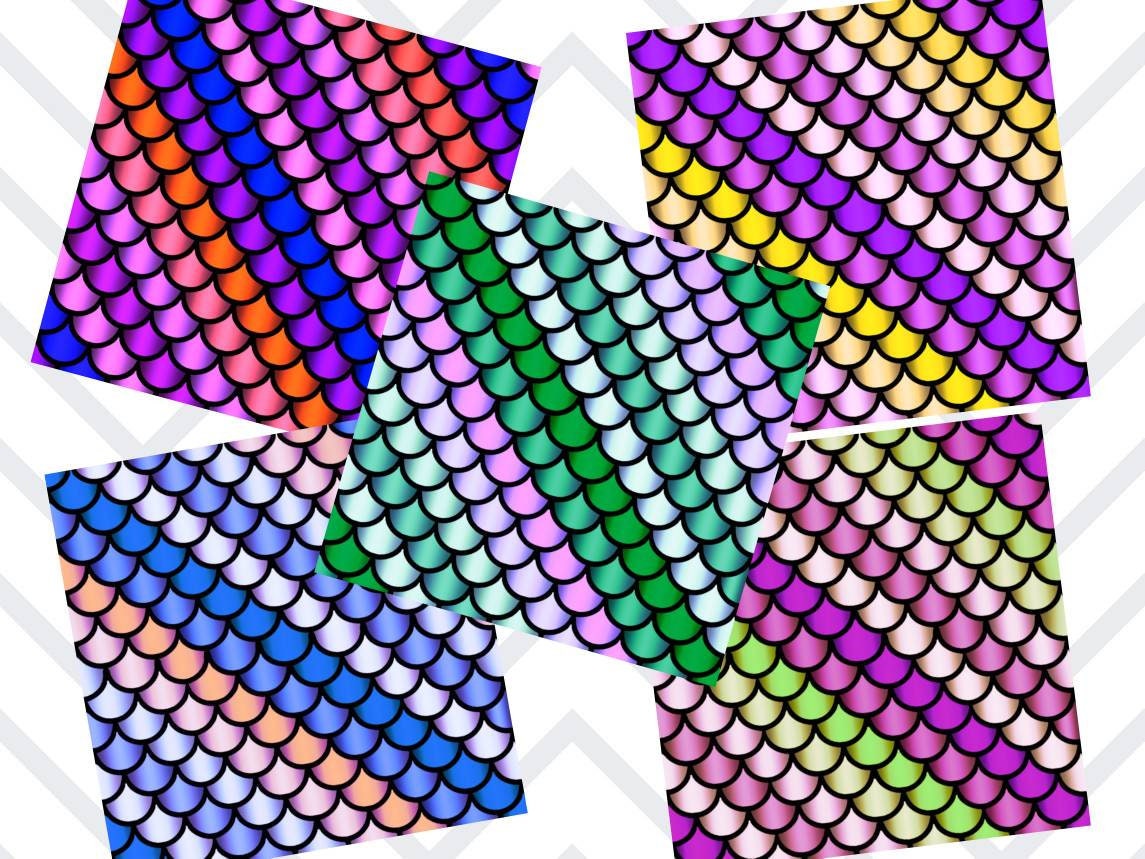 Mermaid Scales Digital Paper Metallic Metallic Mermaid Scales | Etsy