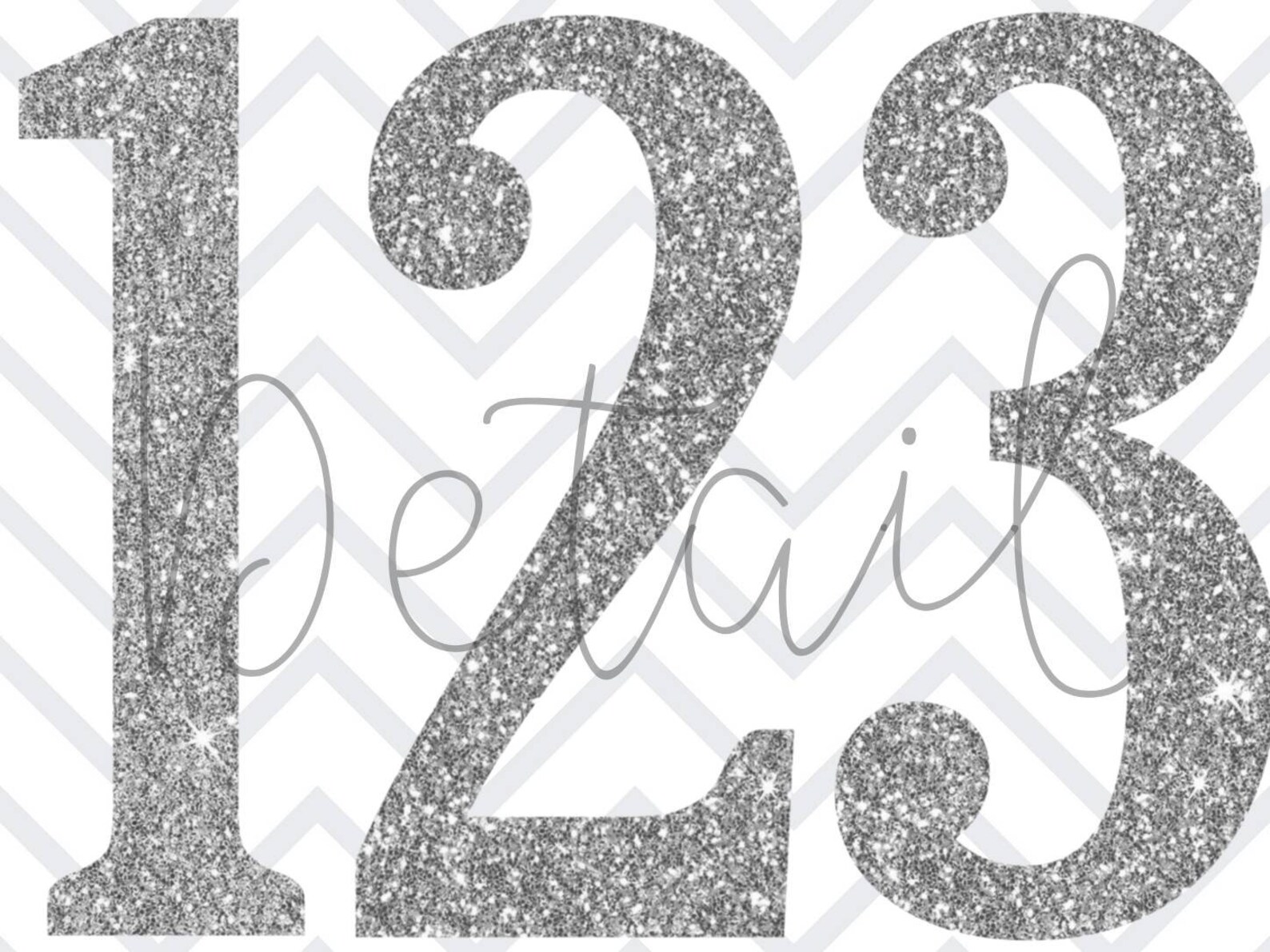 Digital Download Silver Glitter Numbers Clipart Digital - Etsy UK