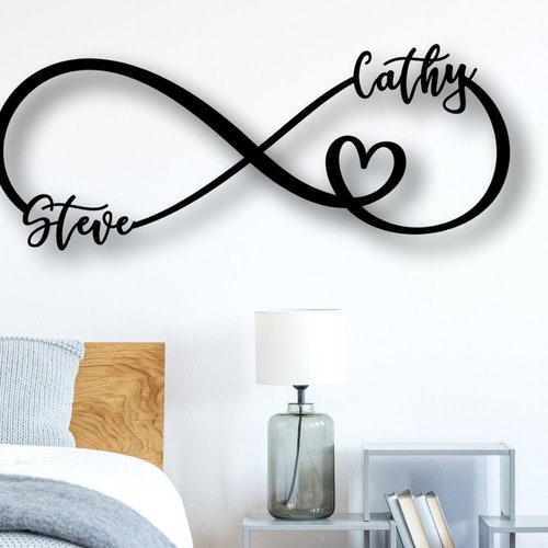 Infinity Sign Containing Names Personalized Metal Infinity - Etsy