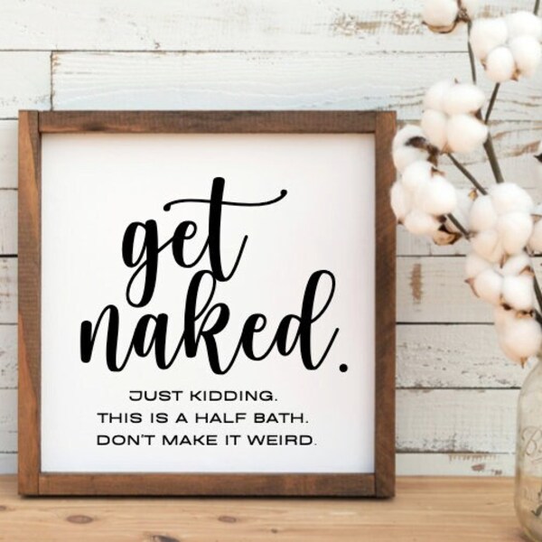 Half Bath Sign - Etsy