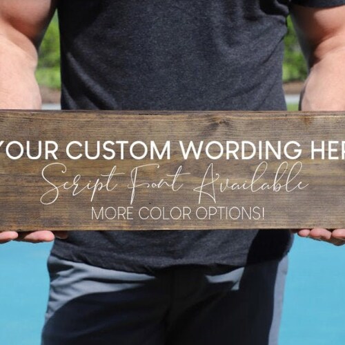 SOLID WOOD SIGN: Custom Quote Personalized Inspirational - Etsy