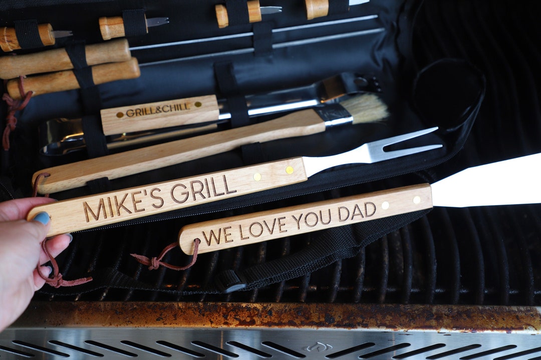 Personalized Grill Setgift for Dad BBQ Grill Toolsgrilling - Etsy