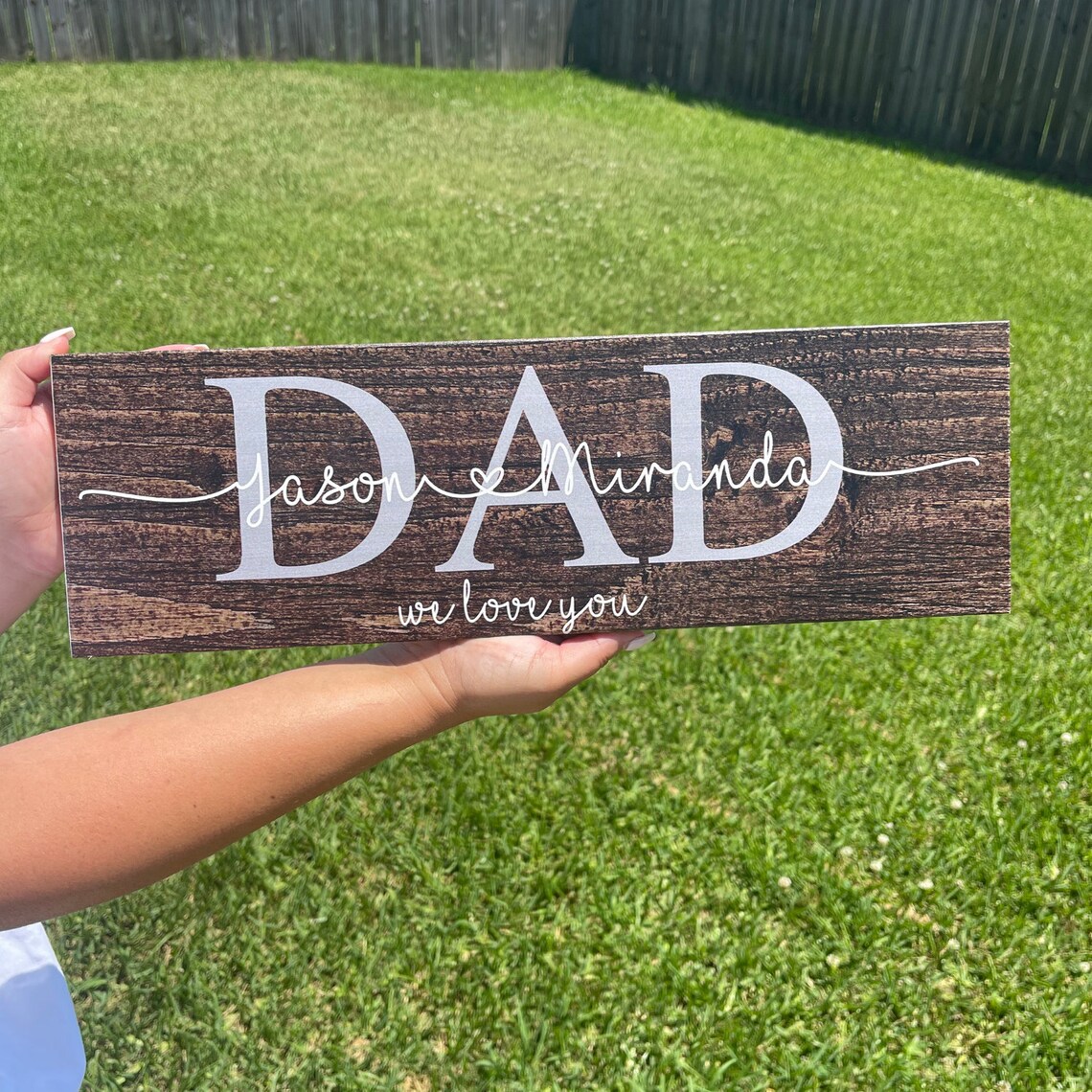 Dad Sign Father's Day Gift Rustic Wood Dad Sign Family - Etsy