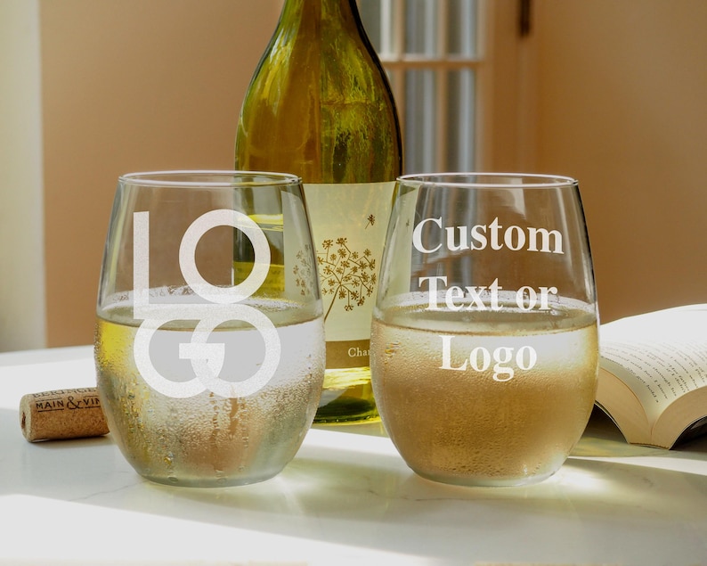 Custom Text Wine Glasses, Personalized Engraved Wine Glass, Etched Wine ...
