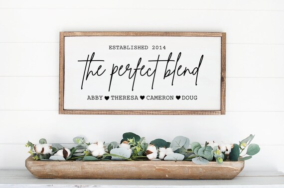 The Perfect Blend Family Signs Personalized Perfect Blend - Etsy