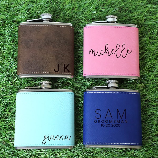 Monogram Flask - Etsy