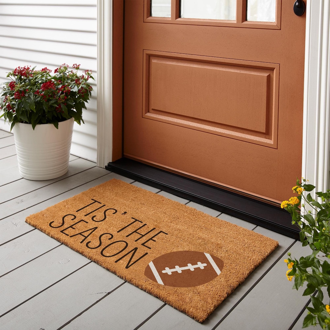 Football Season, Fall Decor, Football Doormat, Football Welcome Mat ...