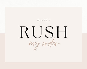 Rush My Order or Express Shipping - Etsy