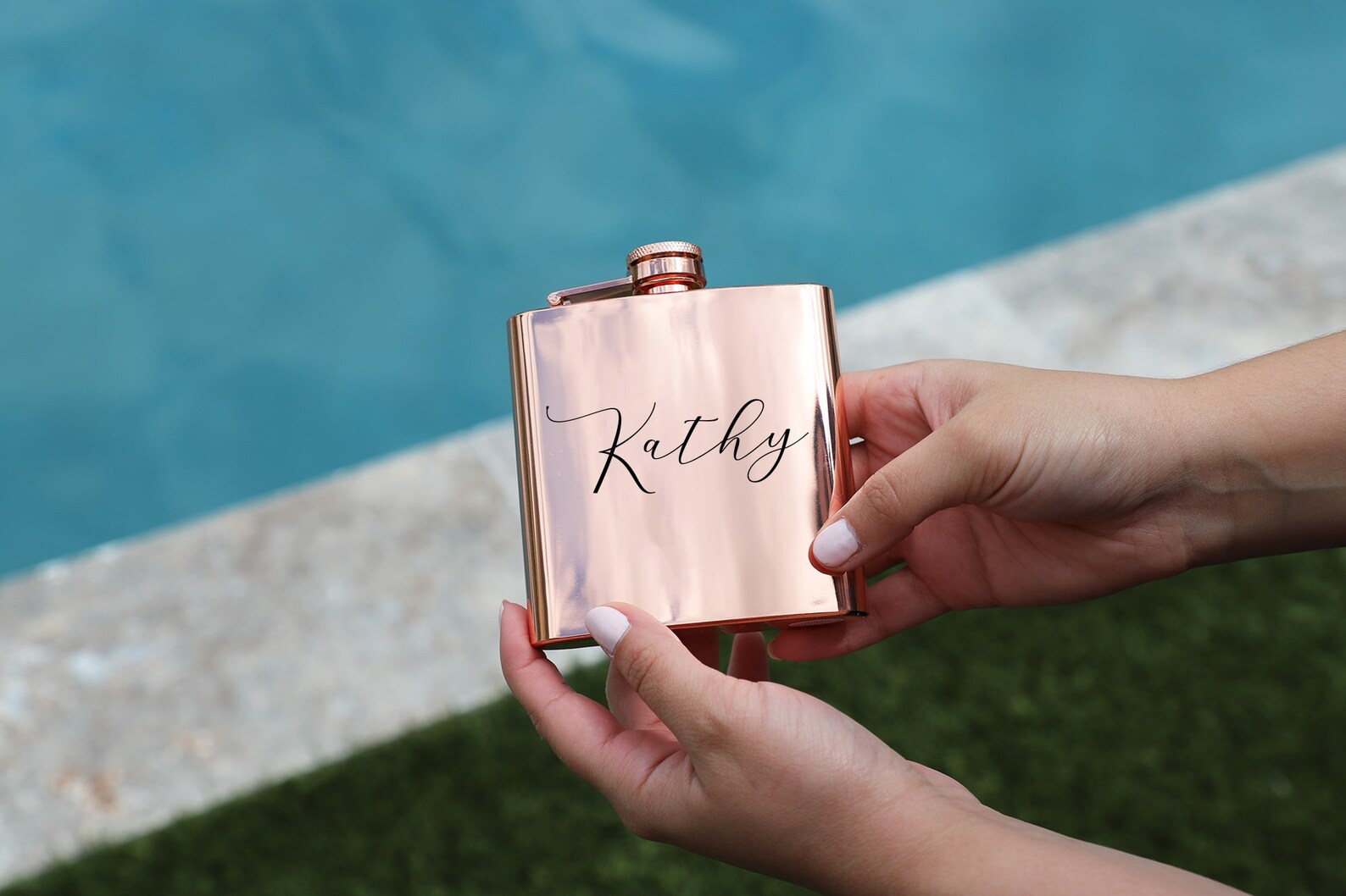 Rose Gold Flask Personalized Flask Flask for Women - Etsy