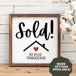 Real Estate House Sold Sign, We Said Yes to the Address Realtor Gift ...