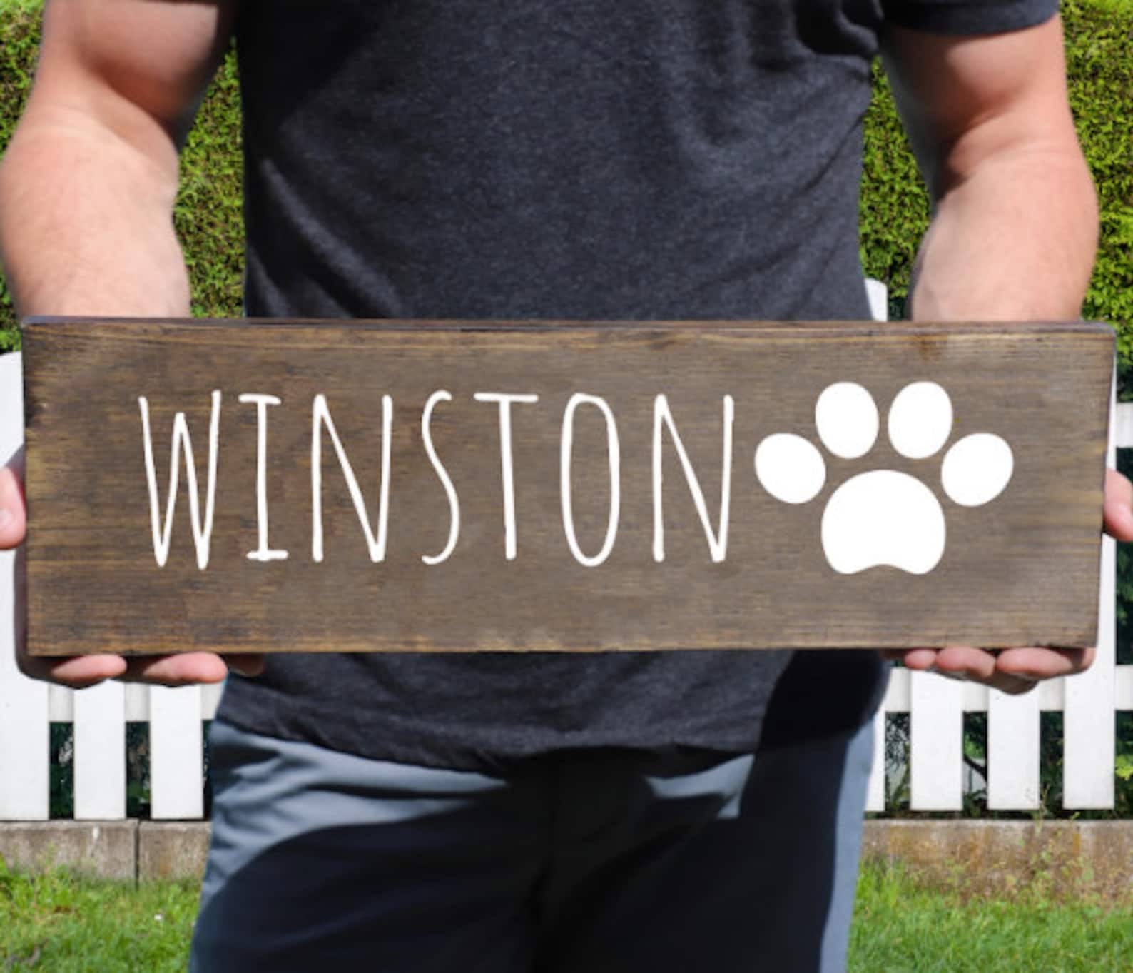Pet name sign dog name sign custom pet sign animal gift | Etsy