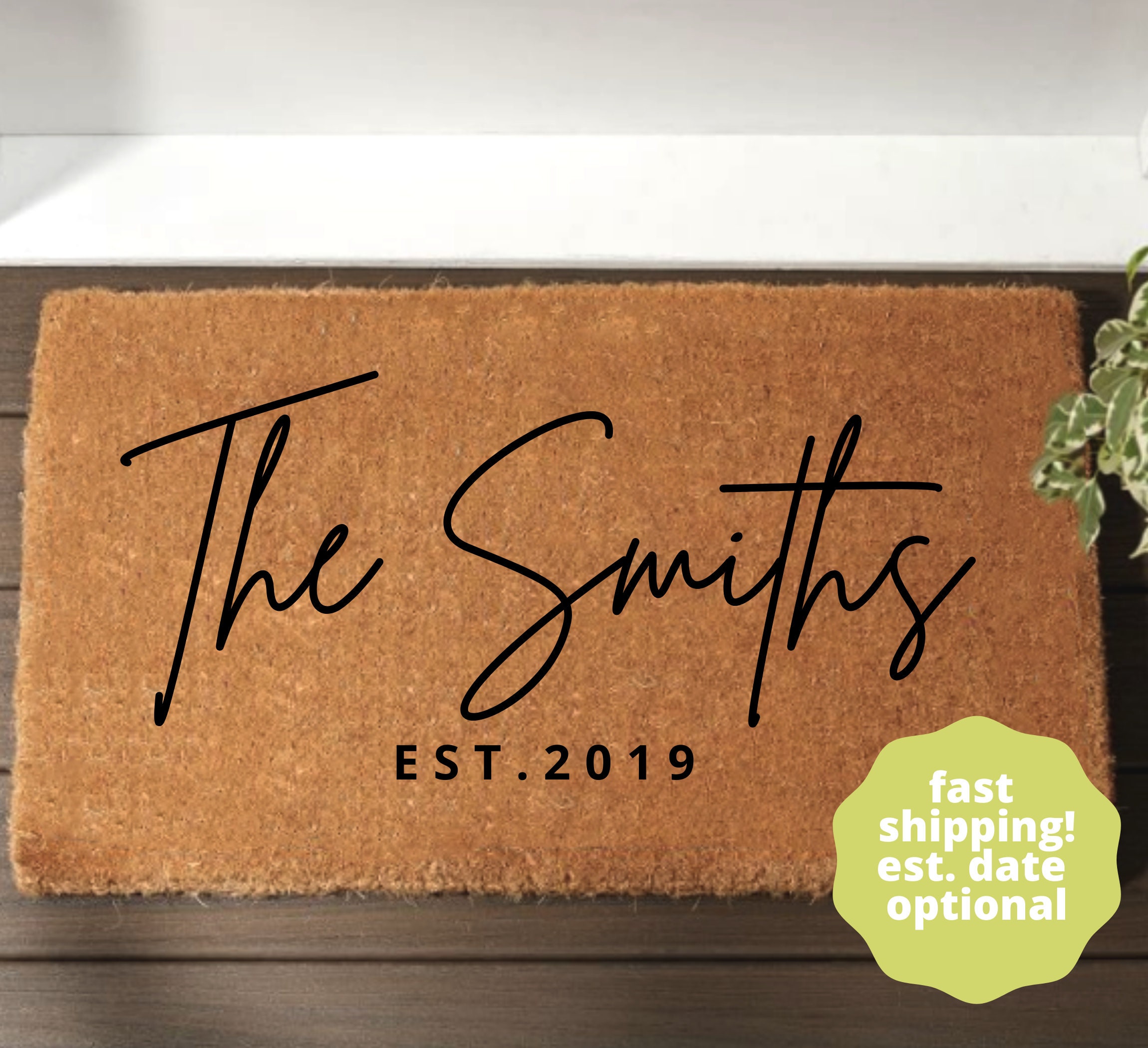 Personalized Welcome Mat Custom Door Mat Family Name - Etsy