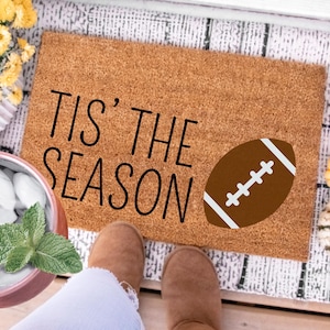 Football Season, Fall Decor, Football Doormat, Football Welcome Mat ...