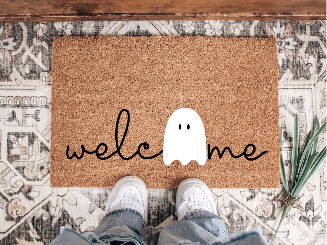 Halloween Ghost Welcome Mat, Halloween Doormat, Halloween Outdoor Decor ...