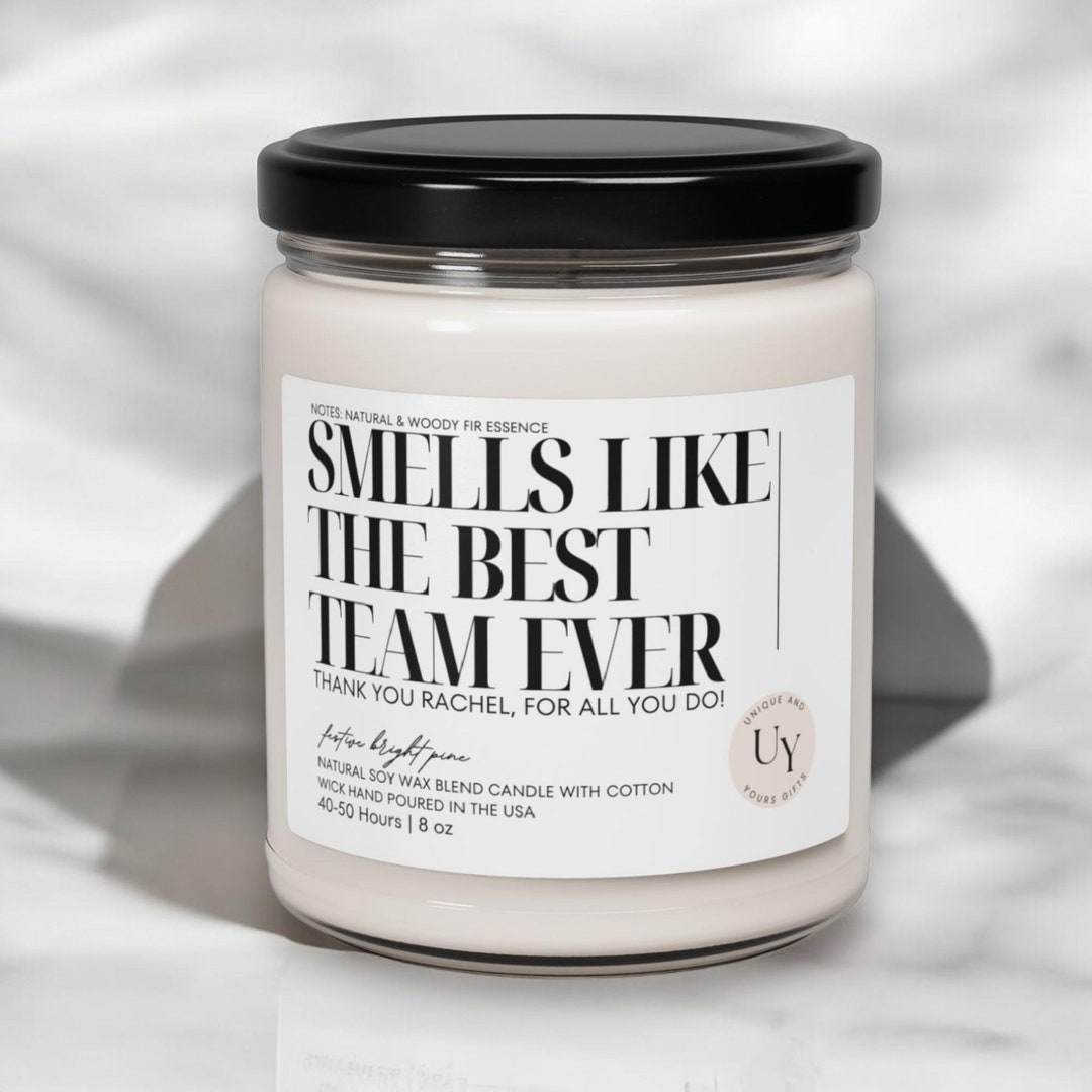 Employee Christmas Gifts Bulk, Personalized Best Team Candle, Corporate ...