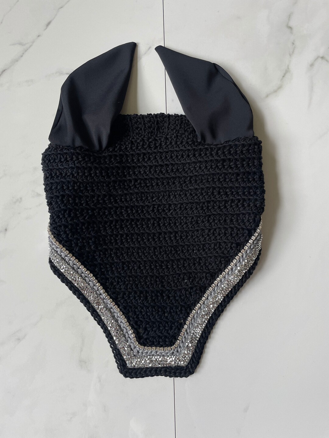 Horse Bonnet With Silver and Rhinestones - Etsy