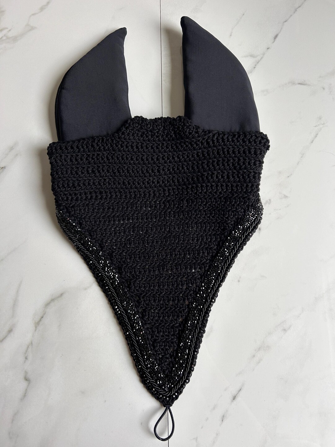 Sound Proof Horse Bonnet in Black With Black Details - Etsy